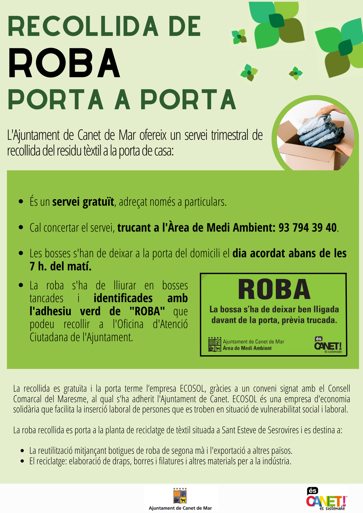 Ajuntament de Canet de Mar - Nova actuació del Servei de recollida de ...